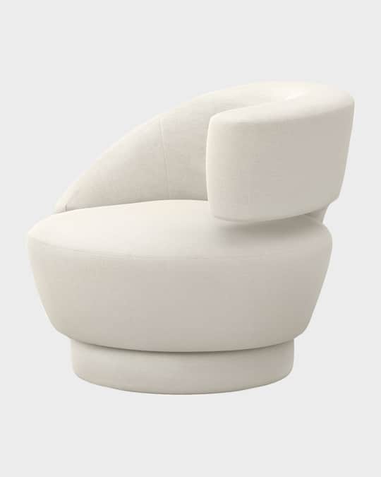 Interlude Home Arabella Right-Arm Swivel Chair | Neiman Marcus