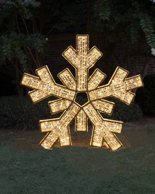 Barcana 3D Snowflake with Lights Indoor/Outdoor Christmas Decoration, 6 ...