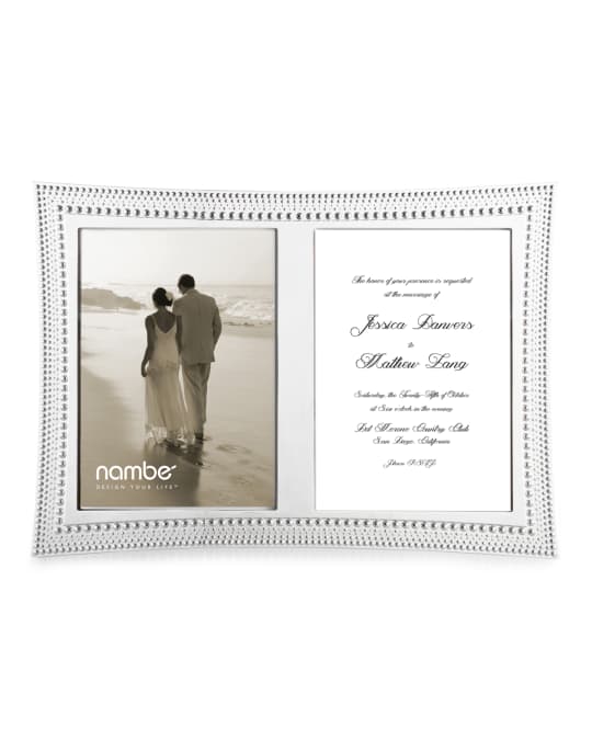 Nambe Beaded Double Invitation Picture Frame | Neiman Marcus