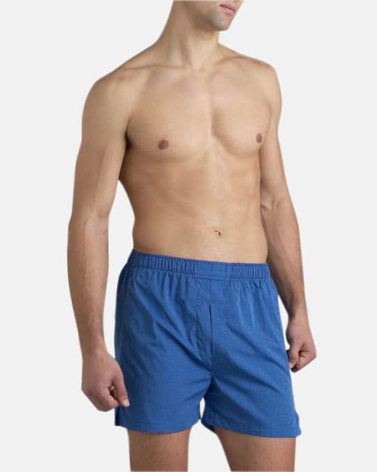 Neiman Marcus Blue Full-Cut Boxers | Neiman Marcus