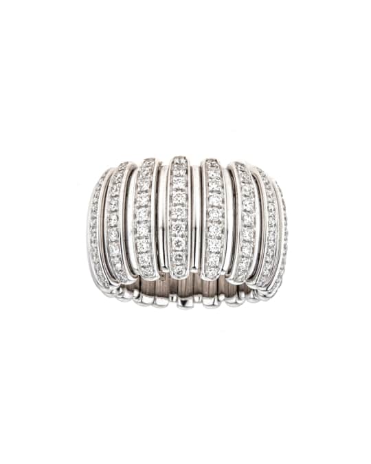 ZYDO Stretch 18k White Gold Diamond Bar Ring | Neiman Marcus