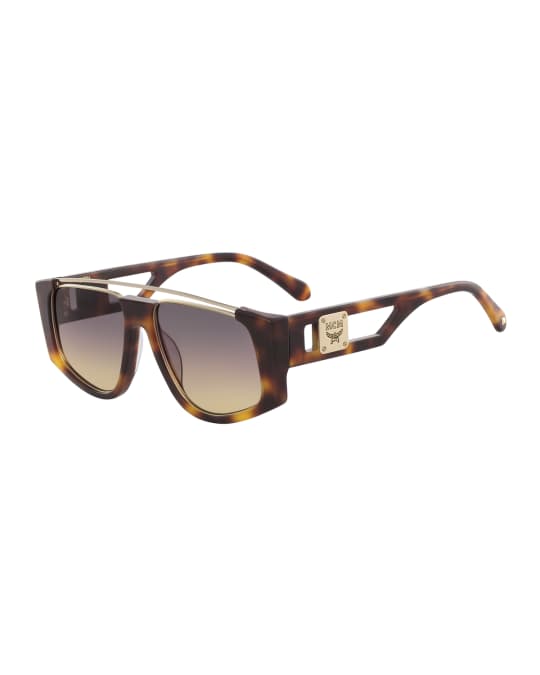 MCM Acetate & Metal Aviator Sunglasses | Neiman Marcus