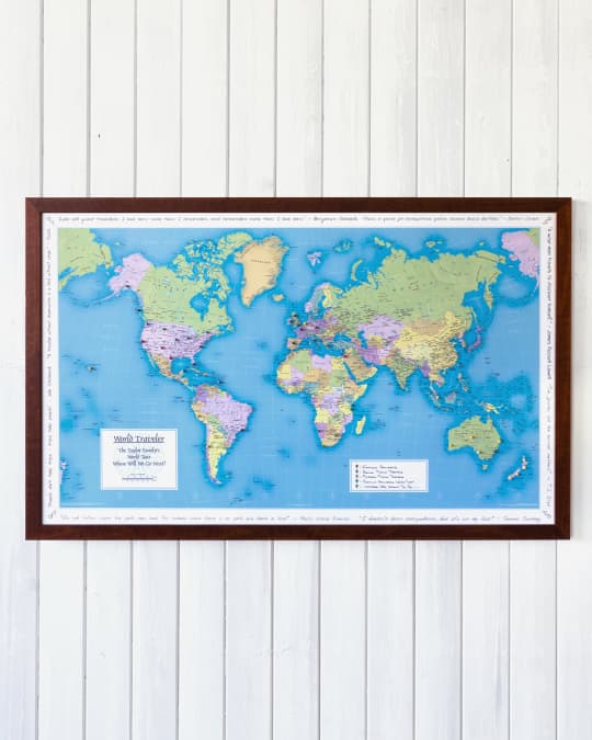 Map Marketing Personalized World Traveler Map | Neiman Marcus