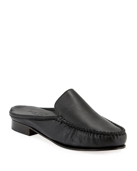 Sesto Meucci Sage Leather Loafer Mules | Neiman Marcus