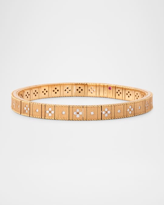 Roberto Coin 18K Rose Gold Princess Diamond Bangle Bracelet | Neiman Marcus