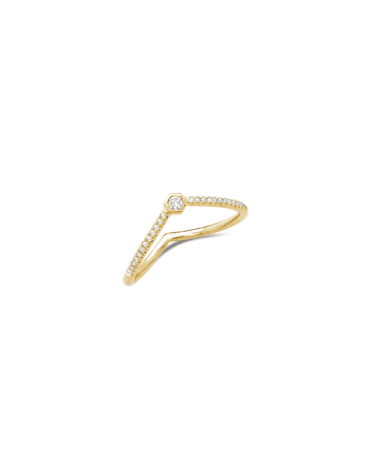 Ron Hami Love Bolt 14k Diamond Stack Ring | Neiman Marcus