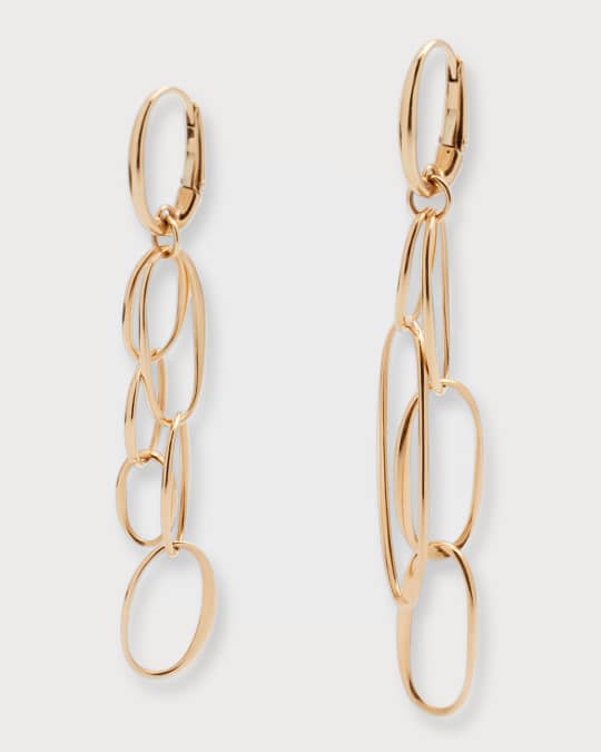 Pomellato 18k Rose Gold Oval-Link Earrings | Neiman Marcus
