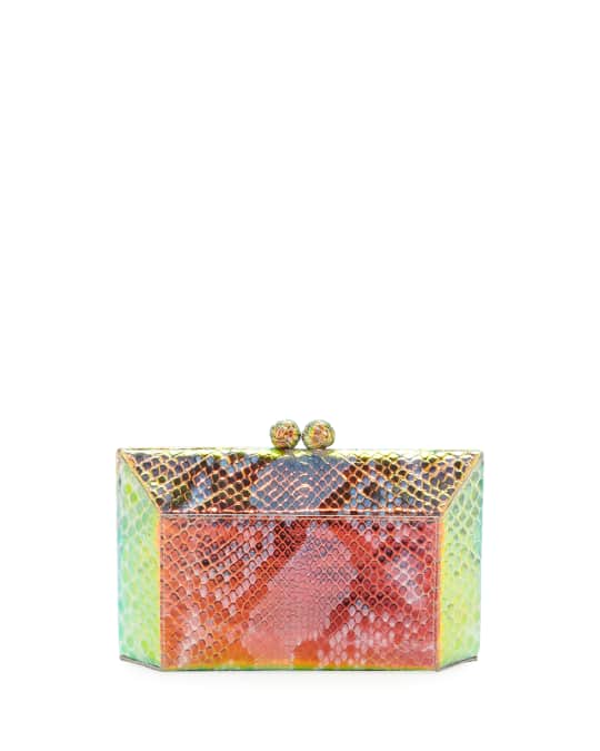 Nancy Gonzalez Gramercy Ombre Python Clutch Bag | Neiman Marcus