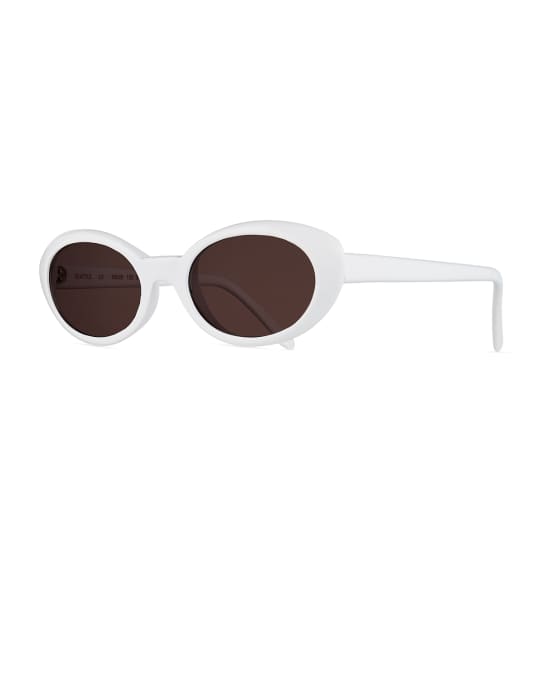 Illesteva Seattle Oval Acetate Sunglasses | Neiman Marcus
