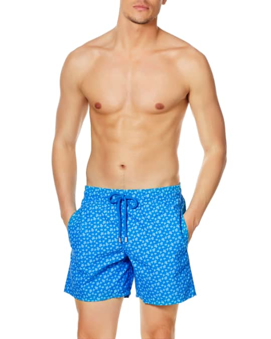 Vilebrequin Mens Moorea Micro Turtle Print Swim Trunks Neiman Marcus
