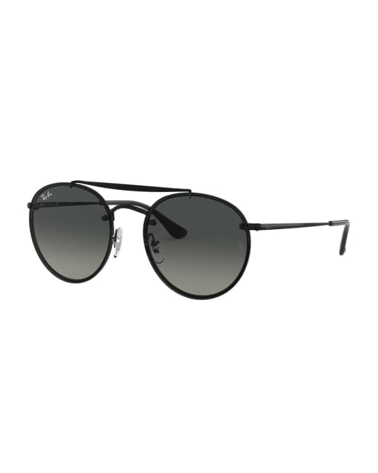 Ray-Ban Round Lens-Over-Frame Metal Sunglasses | Neiman Marcus