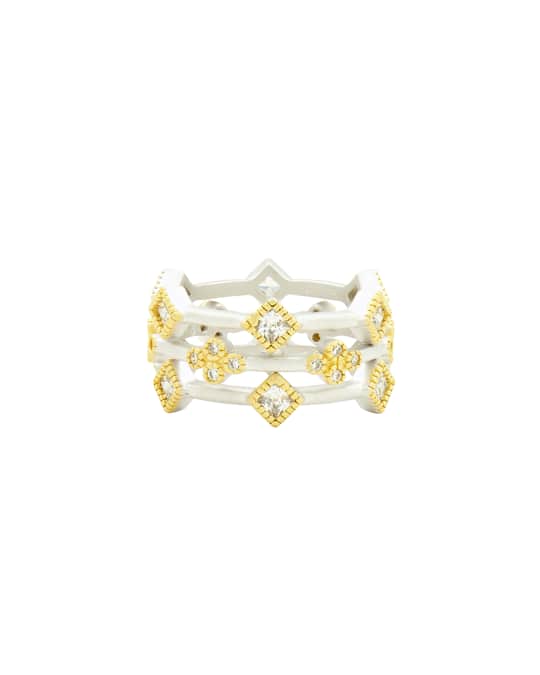Freida Rothman Fleur Bloom Stack Rings, Set of 3 | Neiman Marcus