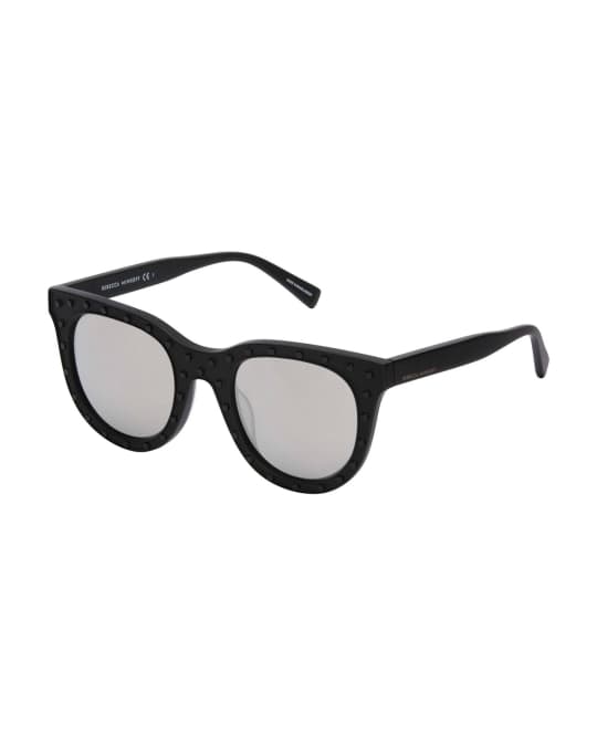 Rebecca Minkoff Cyndi Studded Gradient Square Sunglasses | Neiman Marcus
