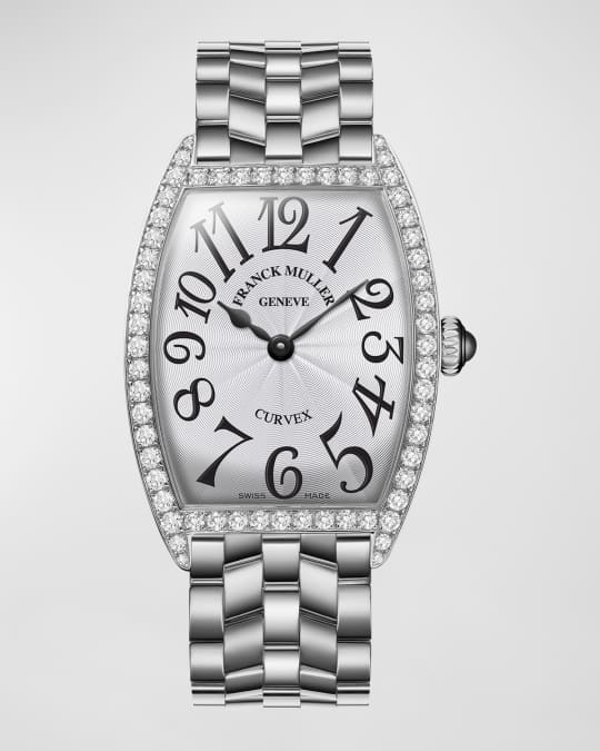 Franck Muller Curvex Stainless Steel Diamond Watch | Neiman Marcus