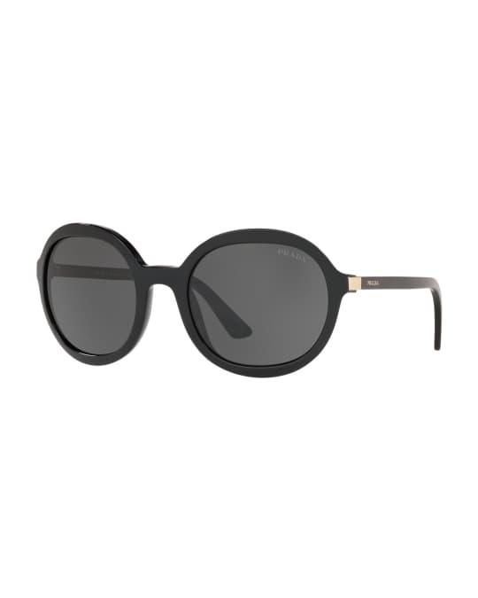 Prada Oversized Round Acetate Sunglasses | Neiman Marcus