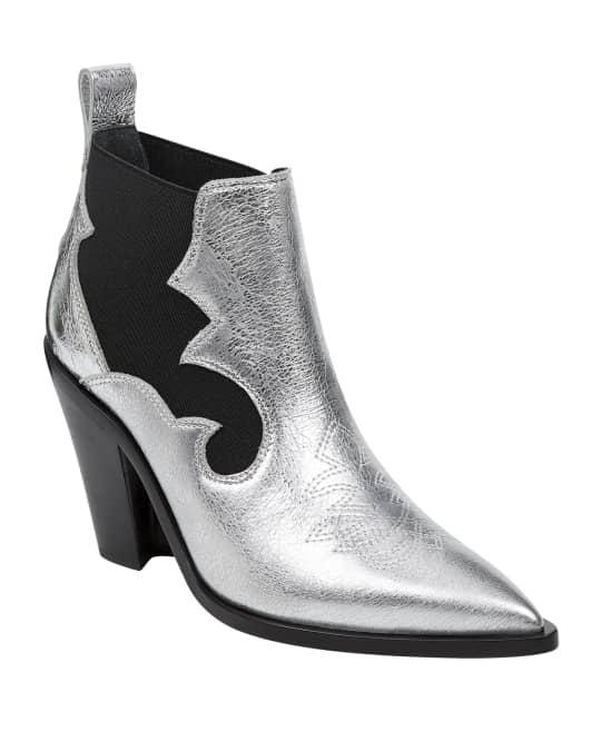 Sigerson Morrison Kaleb Two-Tone Booties | Neiman Marcus