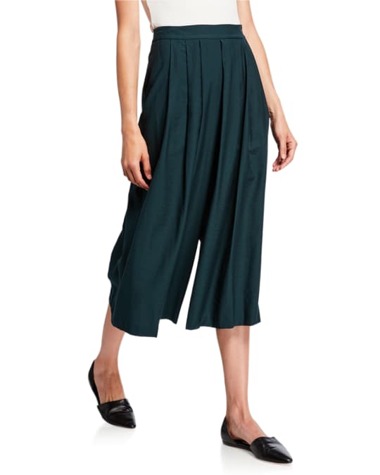 Vince Pleated Culotte Pants | Neiman Marcus