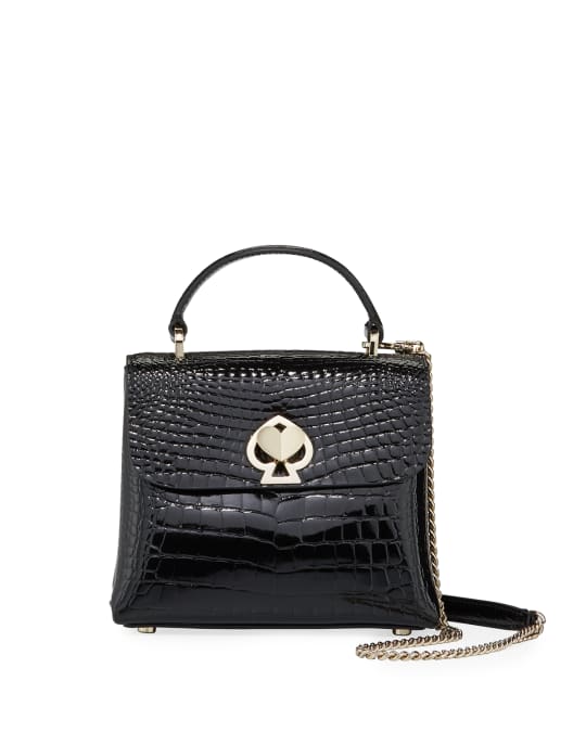kate spade new york romy croc-embossed mini top-handle bag | Neiman Marcus