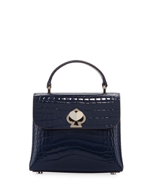 kate spade new york romy croc-embossed mini top-handle bag | Neiman Marcus