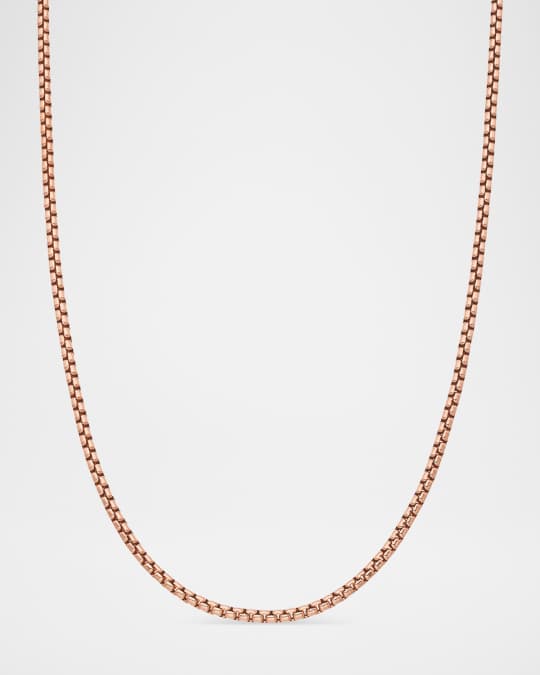 David Yurman 2.7mm Men's Box Chain Necklace in 18K Gold, 24"L | Neiman ...