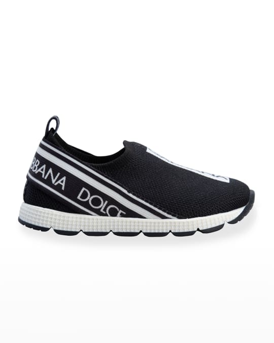 Dolce&Gabbana Kid's Slip-On Knit Logo Sneakers, Baby | Neiman Marcus