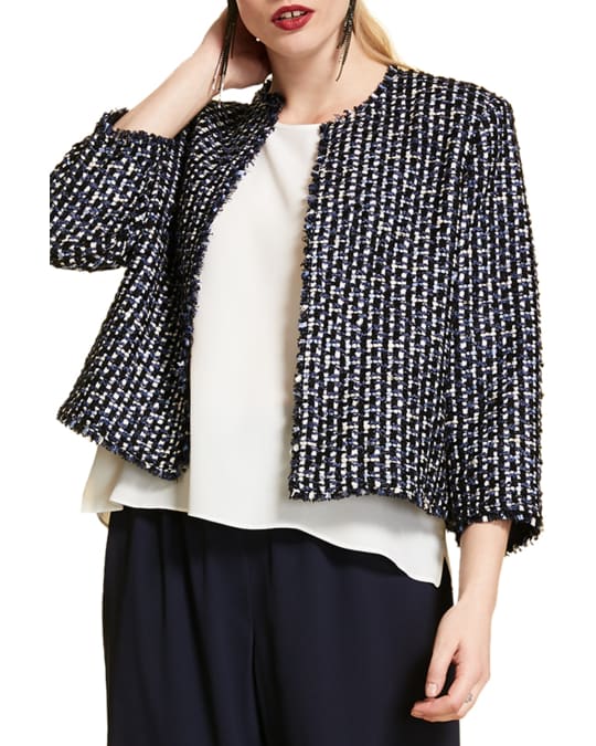Marina Rinaldi Plus Size Boucle Short Jacket | Neiman Marcus