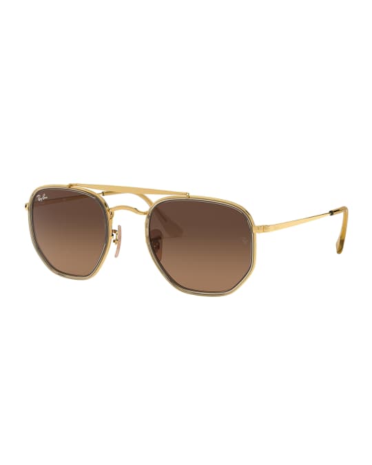 Ray-Ban Men's Hexagonal Steel Double-Bridge Sunglasses | Neiman Marcus