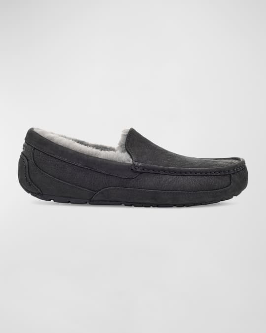 UGG Men's Ascot Leather Slippers | Neiman Marcus