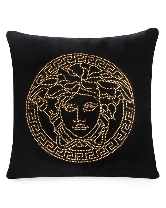 Versace Medusa Head Studded Pillow | Neiman Marcus
