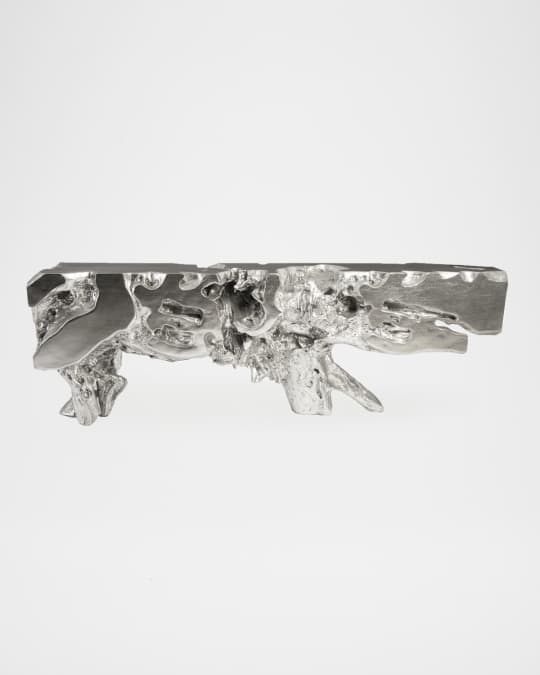 Phillips Collection Large Freeform Silver Leaf Console Table | Neiman ...