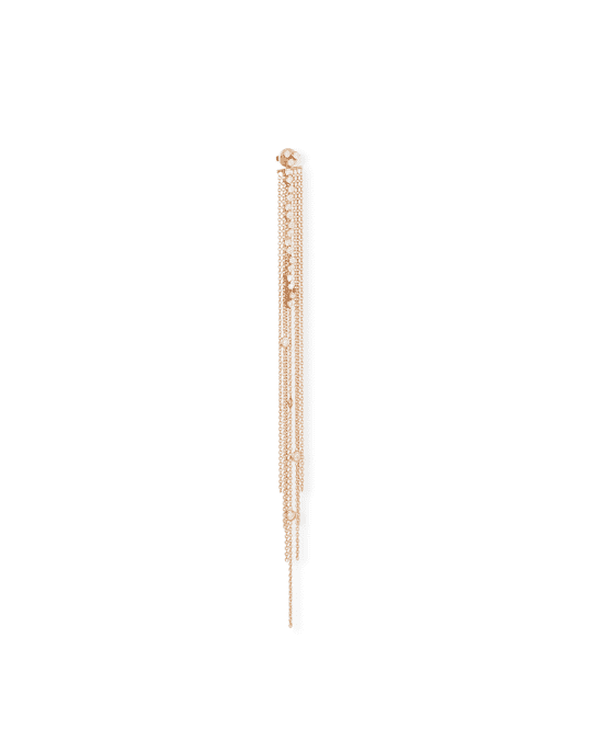 Kismet by Milka Lightbeam 18k Rose Gold 5-Diamond Tassel Earring ...