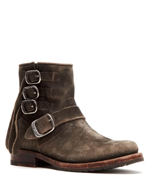 Frye Veronica Strapped Short Booties | Neiman Marcus