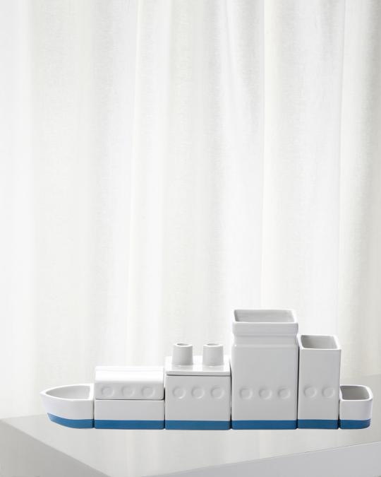 Seletti "The Ship" Porcelain Desk Organizer Set | Neiman Marcus
