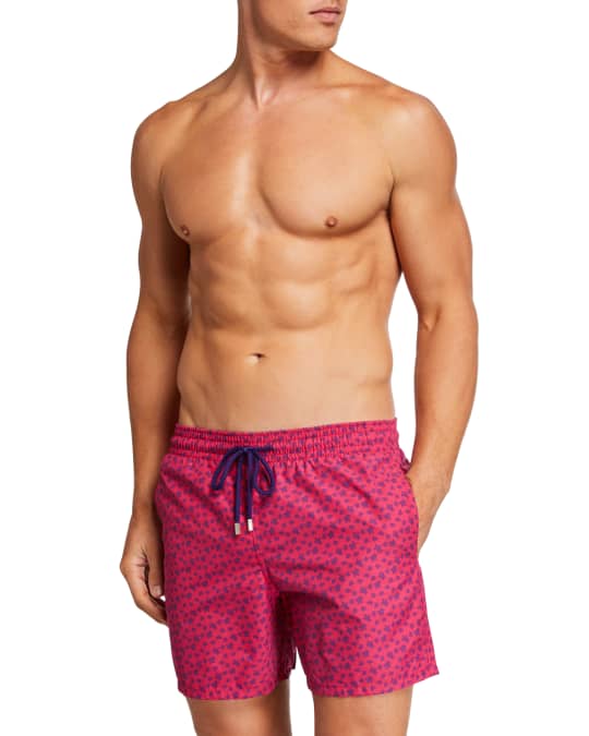 Vilebrequin Mens Moorea Micro Turtle Print Swim Trunks Neiman Marcus