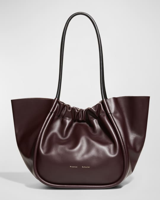 Proenza Schouler Large Ruched Smooth Leather Tote Bag | Neiman Marcus