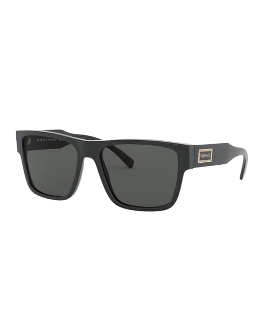 Versace Rectangle Acetate Sunglasses | Neiman Marcus