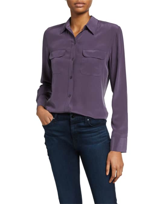 Equipment Slim Signature Silk Blouse | Neiman Marcus