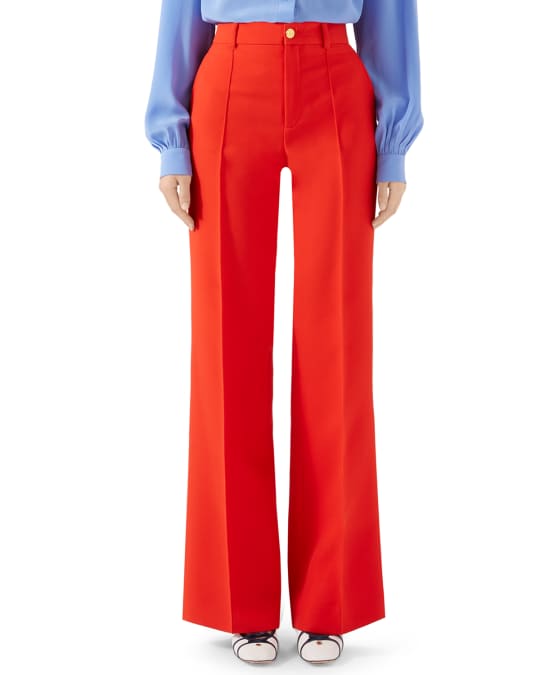 Gucci 70s Wool-Silk Cady Pants | Neiman Marcus