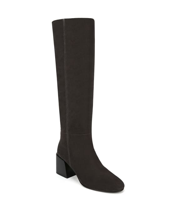 Via Spiga Desi Suede Knee Boots | Neiman Marcus