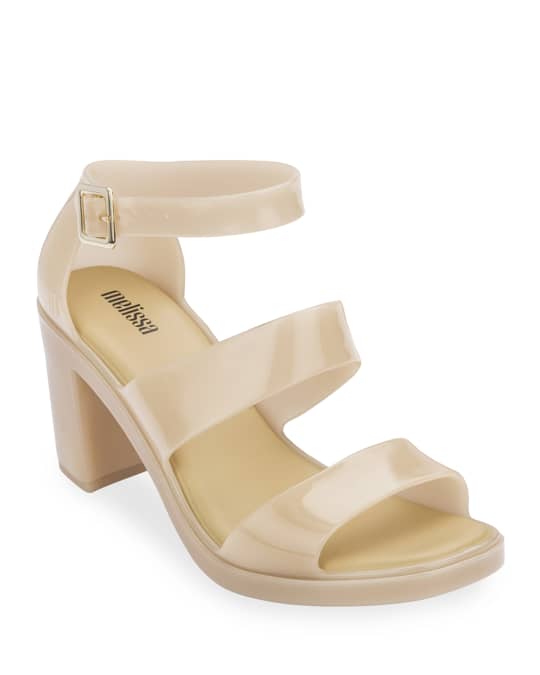 Mini Melissa Model Jelly Block-Heel Sandals | Neiman Marcus