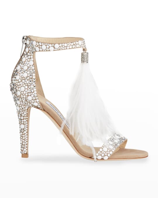 Jimmy Choo Viola Feather Tassel Cocktail High-Heel Sandals | Neiman Marcus