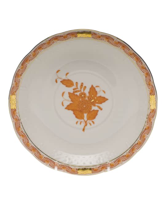 Herend Chinese Bouquet Rust Cream Soup Stand | Neiman Marcus