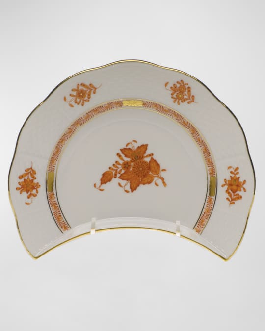 Herend Chinese Bouquet Rust Crescent Salad Plate | Neiman Marcus