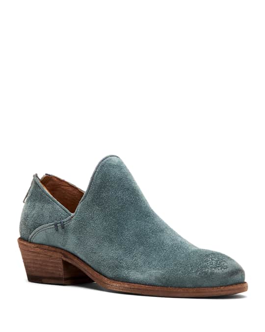 Frye Carson Suede Zip Shooties | Neiman Marcus