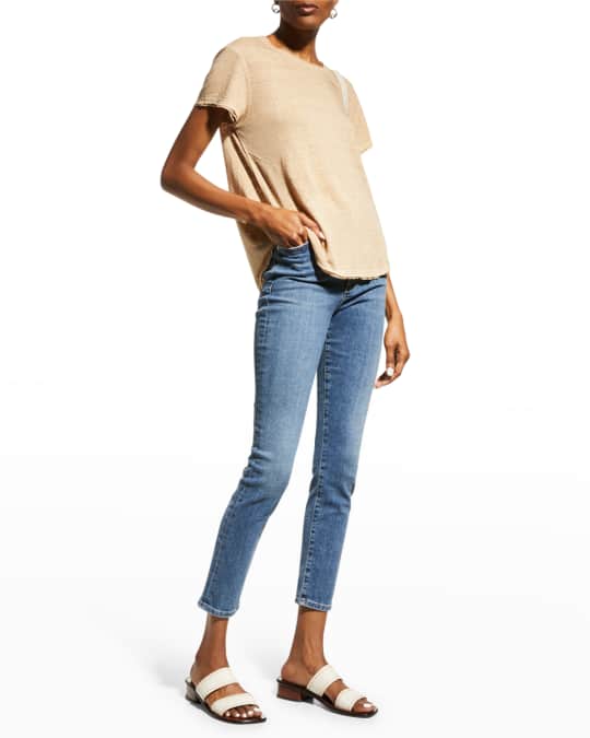 FRAME Easy True Organic Linen Tee | Neiman Marcus
