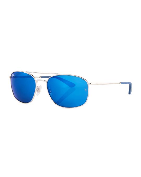 Ray-Ban Men's Mirrored Square Double-Bridge Metal Sunglasses | Neiman ...