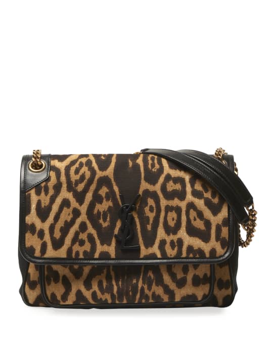 Saint Laurent Niki Medium Leopard-Print YSL Shoulder Bag | Neiman Marcus