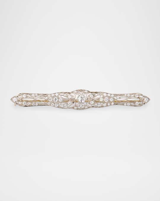 NM Estate Estate Platinum Filigree Edwardian Pin | Neiman Marcus