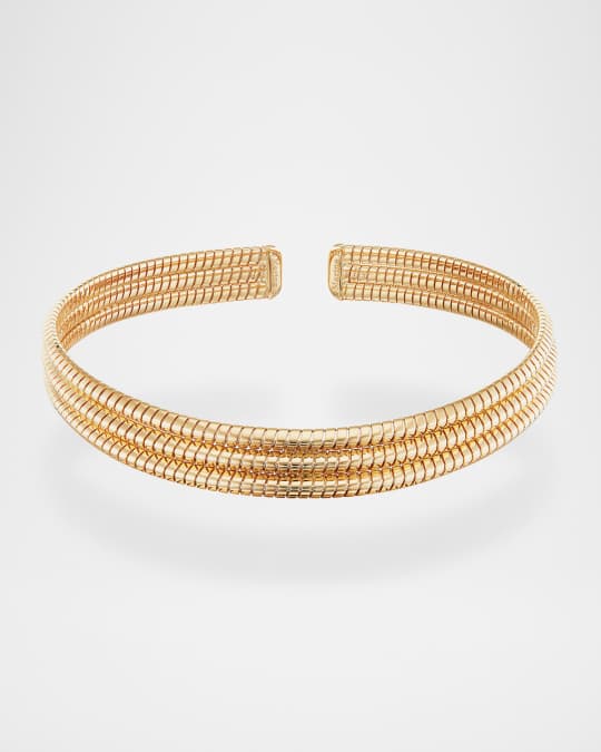 Marina B 18K Yellow Gold Trisolina Collar | Neiman Marcus