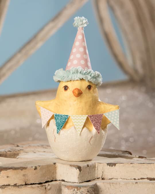 Bethany Lowe Small Paper Mache Spring Party Chick In Egg | Neiman Marcus